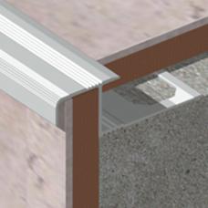 Protectie LINECO din aluminiu eloxat pentru trepte ceramice - LDA125