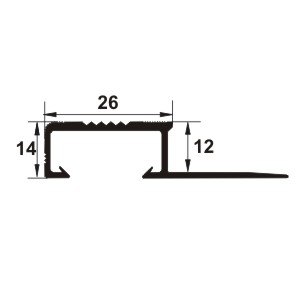 Protectie din eloxALUM20 pentru trepte ceramice - ATC127